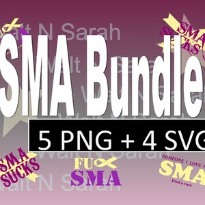 SMA Awareness Ribbon Sublimation PNG and SVG Images Bundle Digital ...