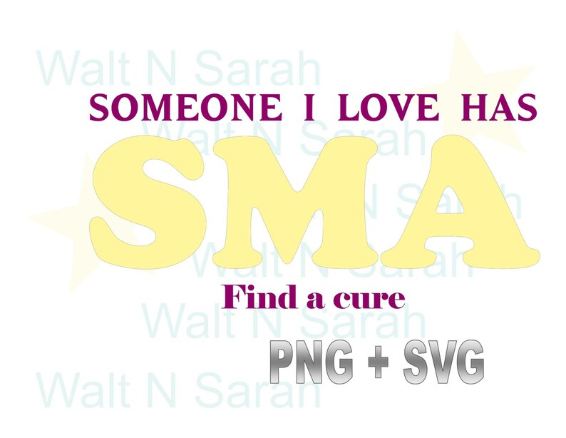 SMA Awareness Ribbon Sublimation PNG and SVG Images Bundle Digital ...