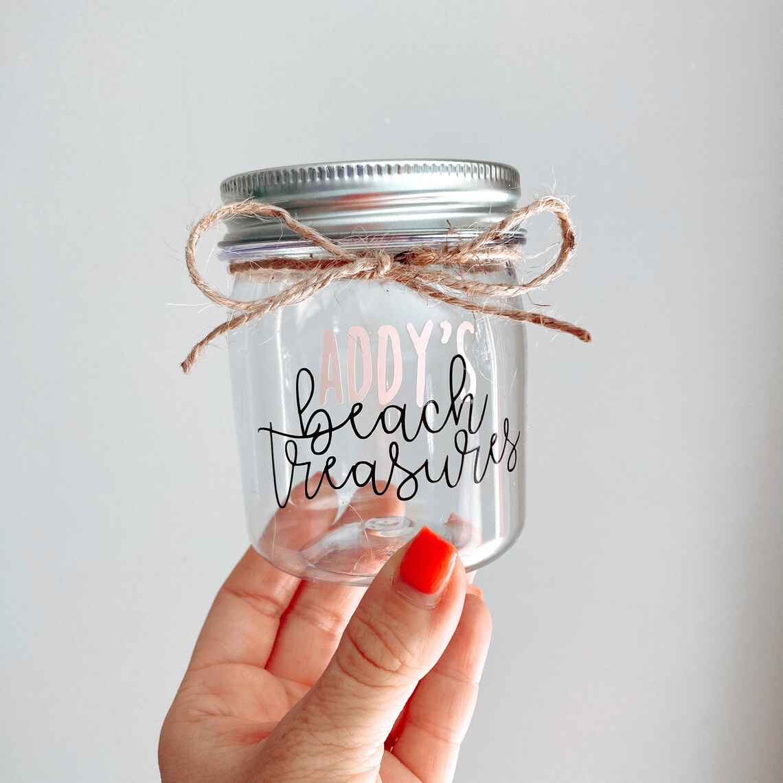 Plastic Seashell Jar Beach Treasures Memory Sand Container - Etsy