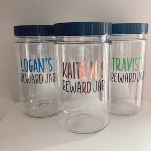 Kids Plastic Reward Jar- Custom Mason Jar- Plastic Savings Container ...