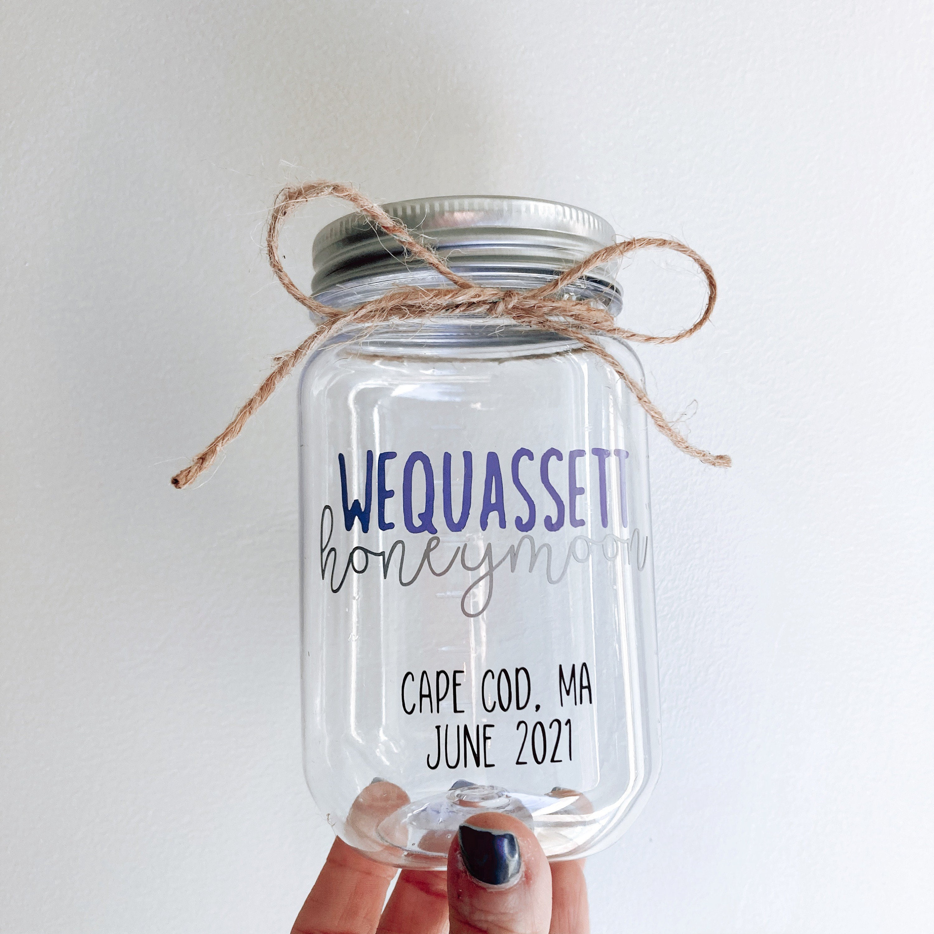 Custom Plastic Mason Jar Seashell Jar Birthday Jar Beach - Etsy