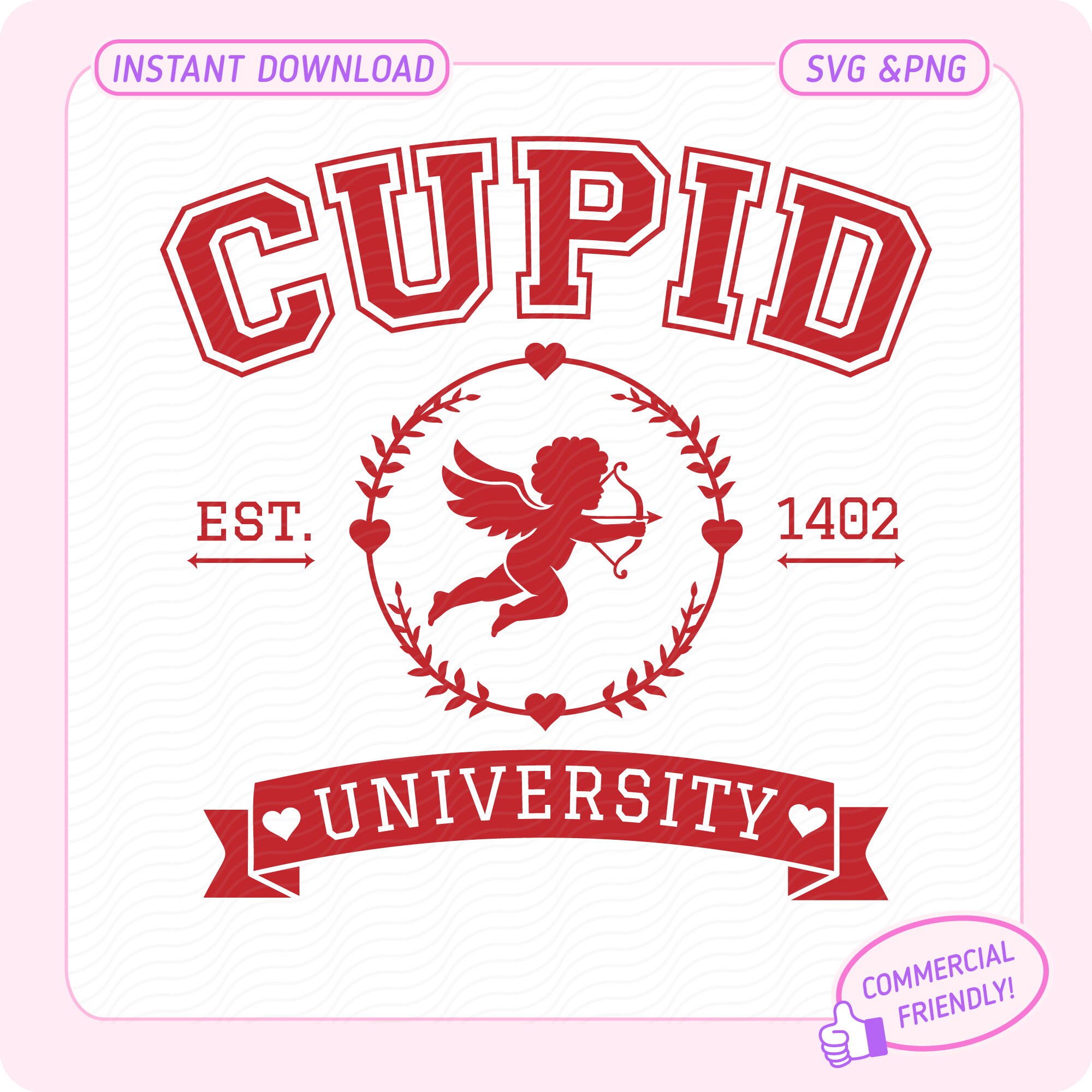 Cupid University SVG, Cupid University PNG, Cute Valentine's Day Shirt ...