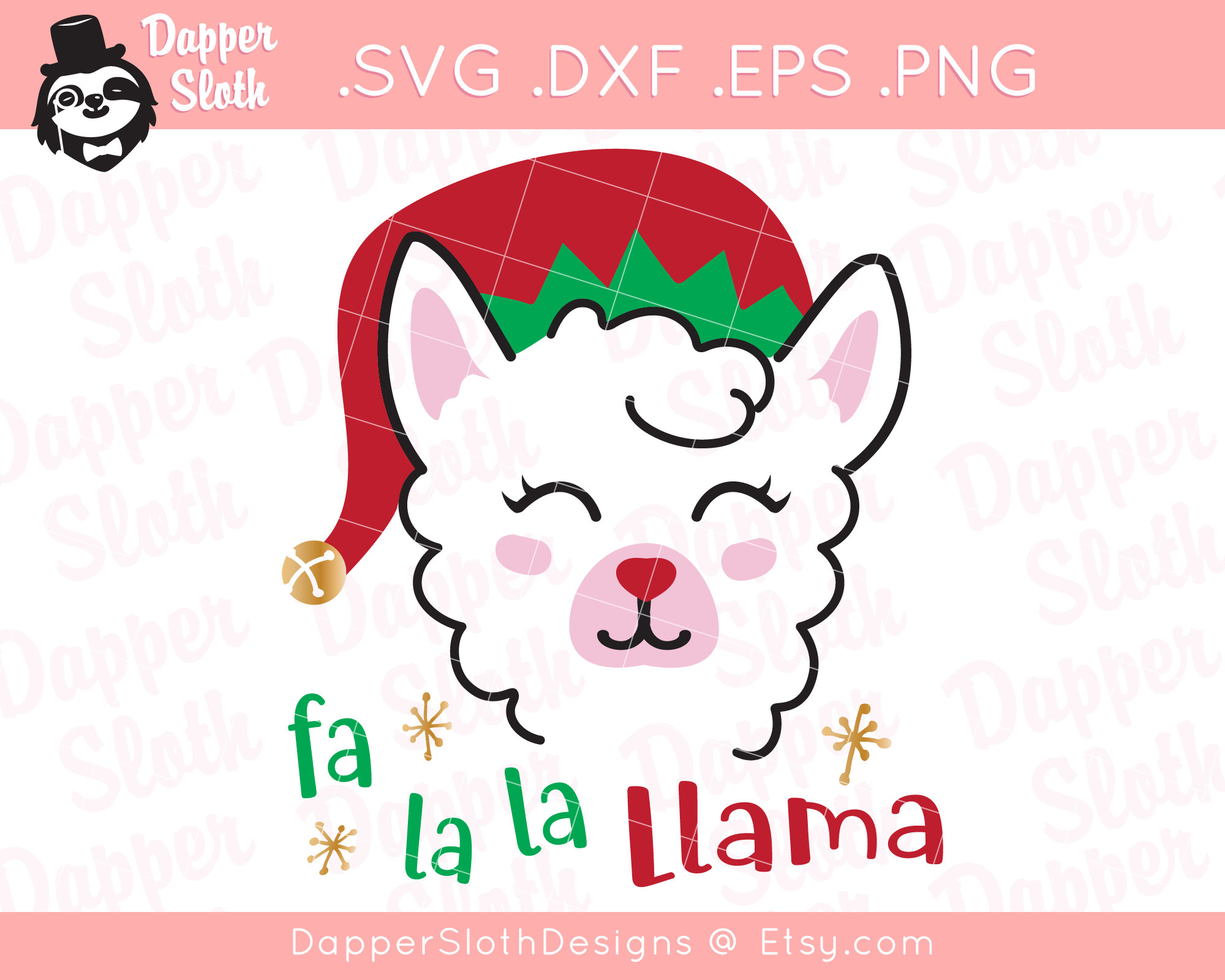 Fa La La Llama SVG Fa La La Llama DXF Llama Christmas SVG | Etsy