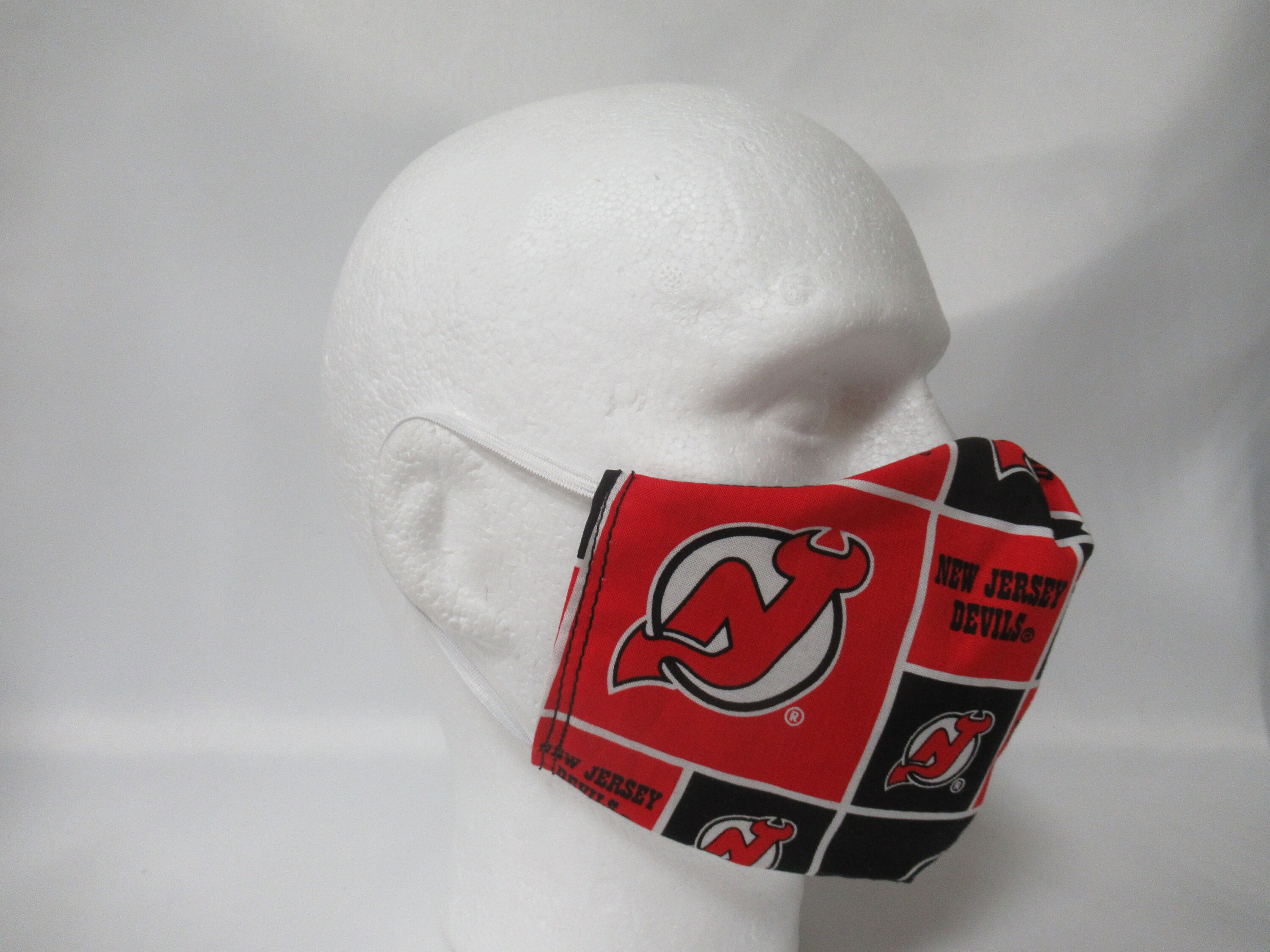 Washable FACE MASK 100% Cotton New Jersey Devils Handmade Made | Etsy