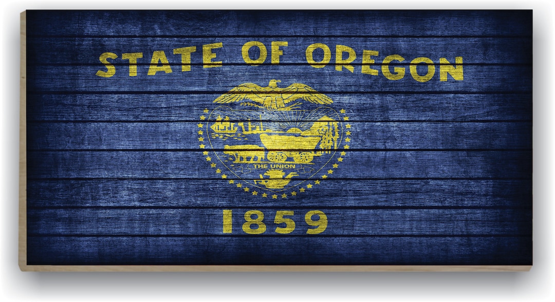 Premium Wood Wall Art Décor Oregon State Flag 24x48 or 12x24, Ready to ...