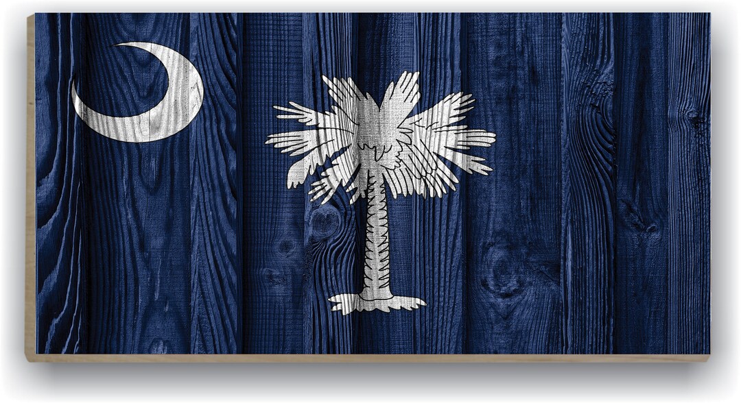 Premium Wood Wall Art Décor South Carolina State Flag 24x48 or 12x24 ...