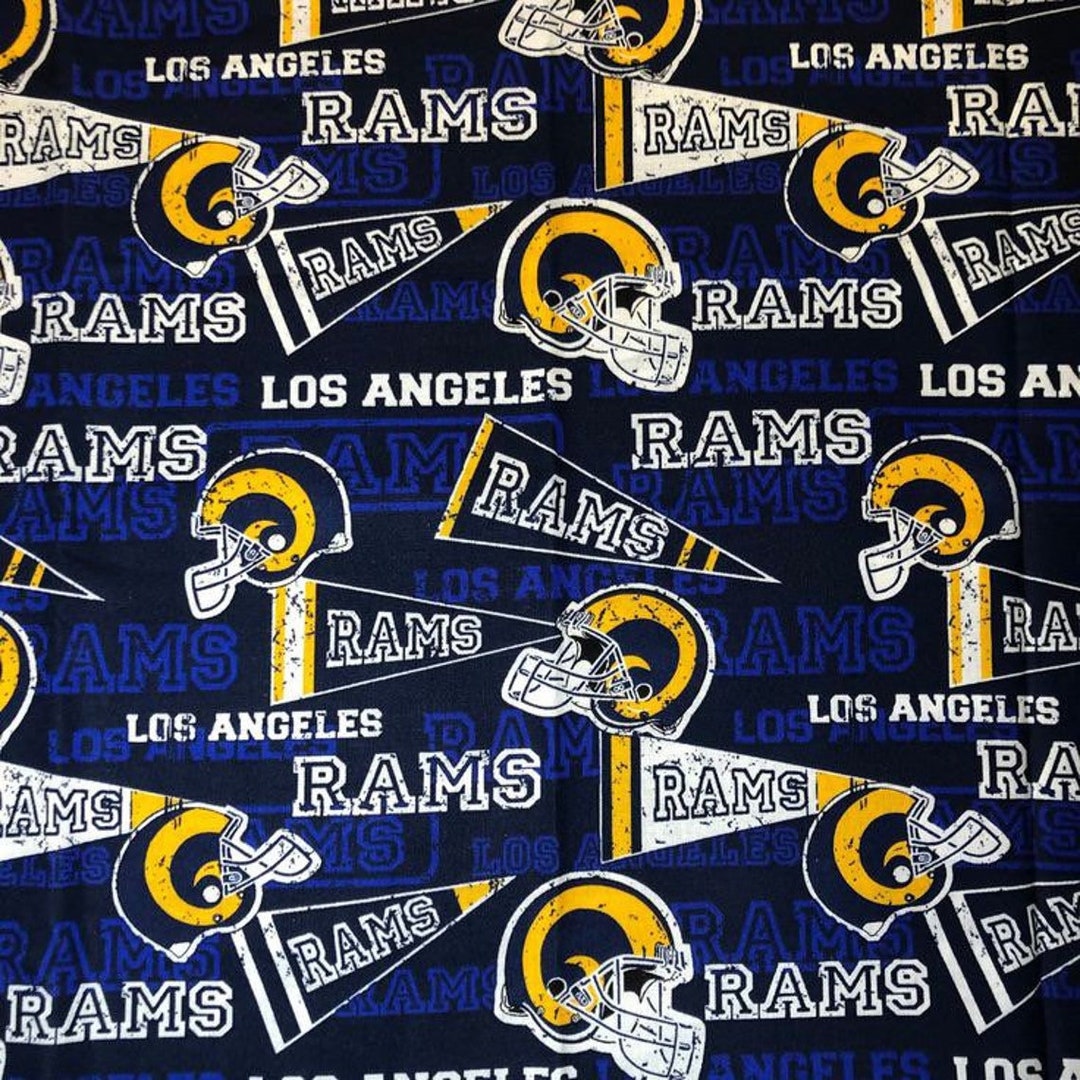 LA Rams 100% Cotton Fabric by Fabric Traditions Blue choose - Etsy