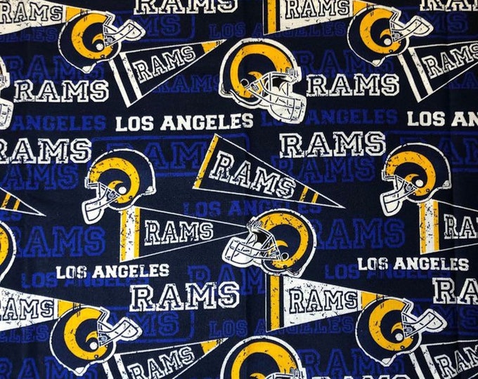 LA Rams 100% Cotton Fabric by Fabric Traditions Blue choose Your Cut - Etsy
