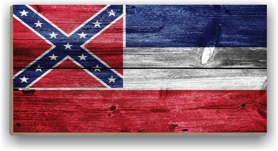 Premium Wood Wall Art Décor Mississippi State Flag 24x48 - Etsy
