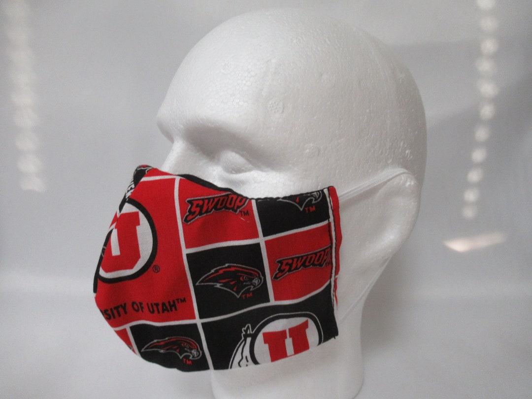 Washable FACE MASK 100% Cotton University of Utah Handmade Made in the ...