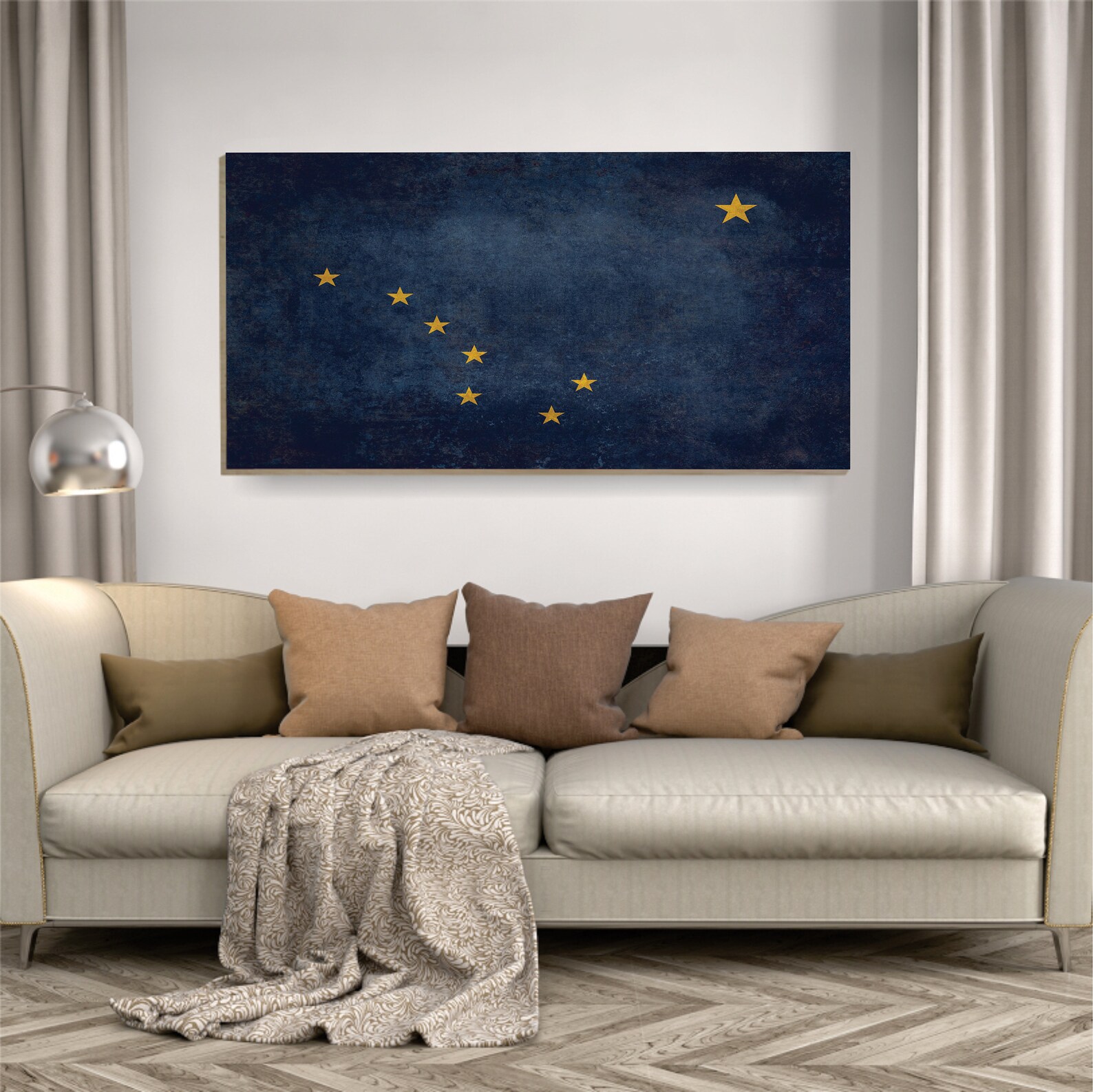 Premium Wood Wall Art Décor Alaska State Flag 24x48 or - Etsy