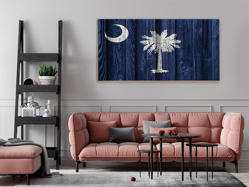 Premium Wood Wall Art Décor South Carolina State Flag | Etsy