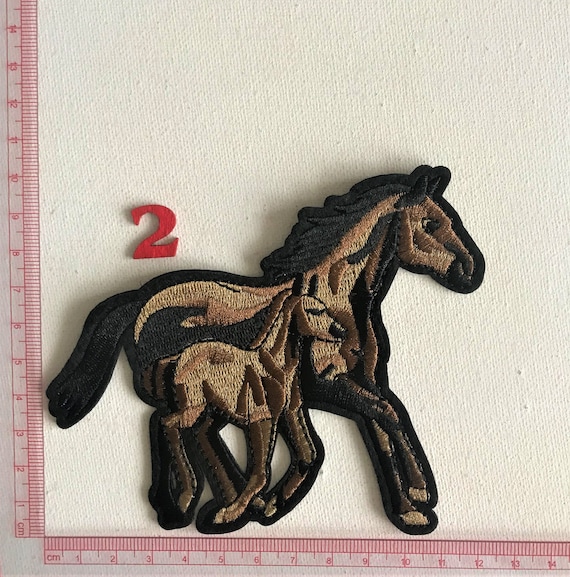 Craft Supplies & Tools Horse & Foal Animal Applique Badges Iron Sew On ...