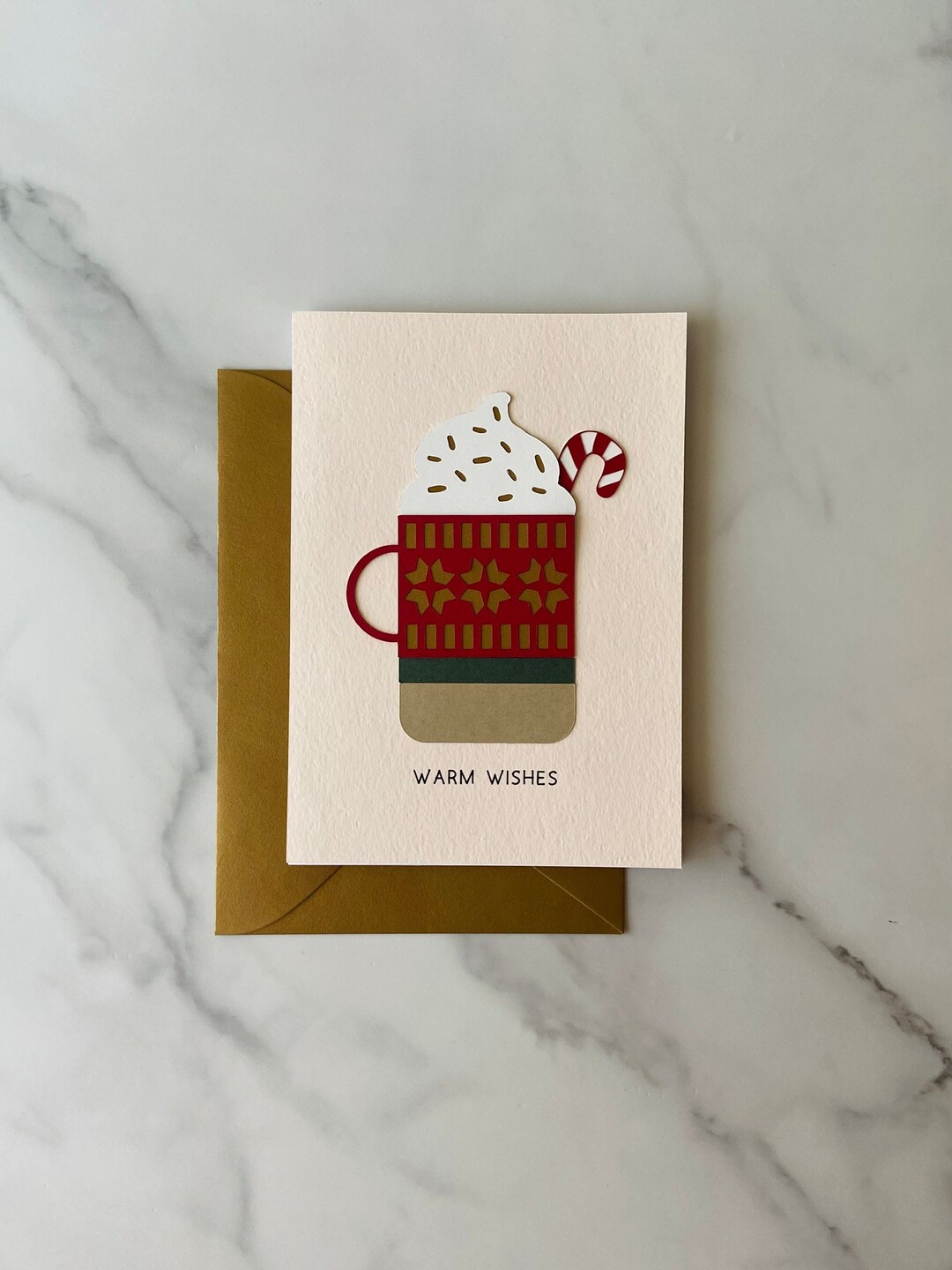 Peppermint Wishes - Handmade 3D Christmas / Holiday / Winter Card - Etsy