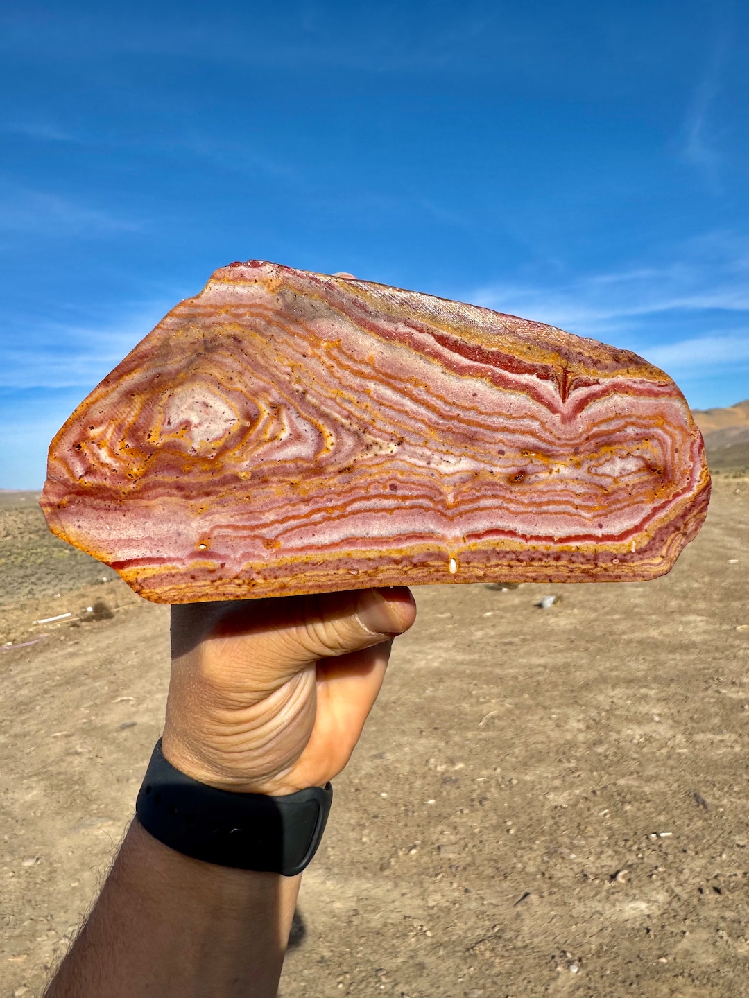 2.12lb+! Huge Wonderstone! Wow!! Nevada Rhyolite Slabbed Face Perfect ...