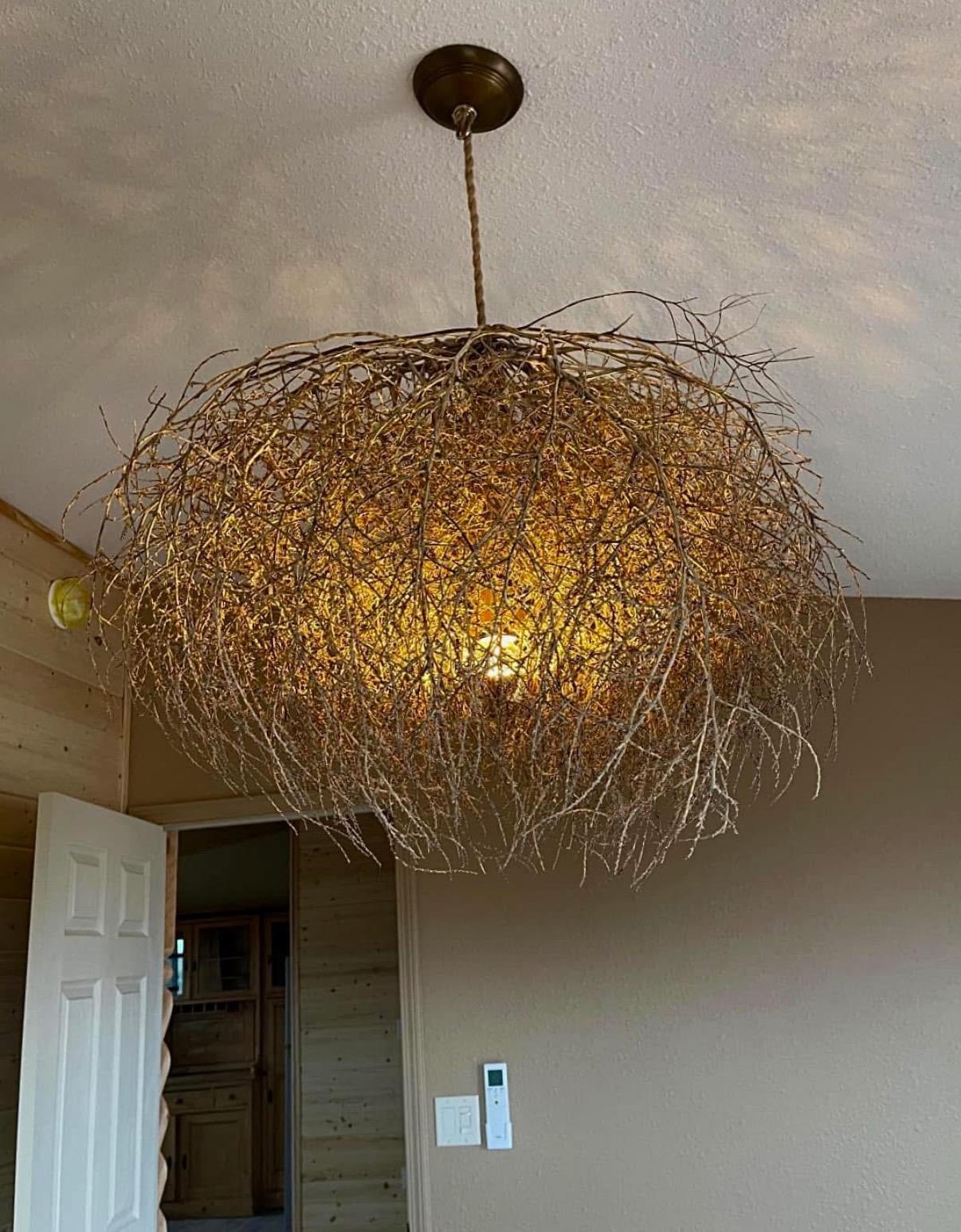 Cute! MINI Tumbleweed Chandelier the Original “tumblier” Beautiful Hand ...