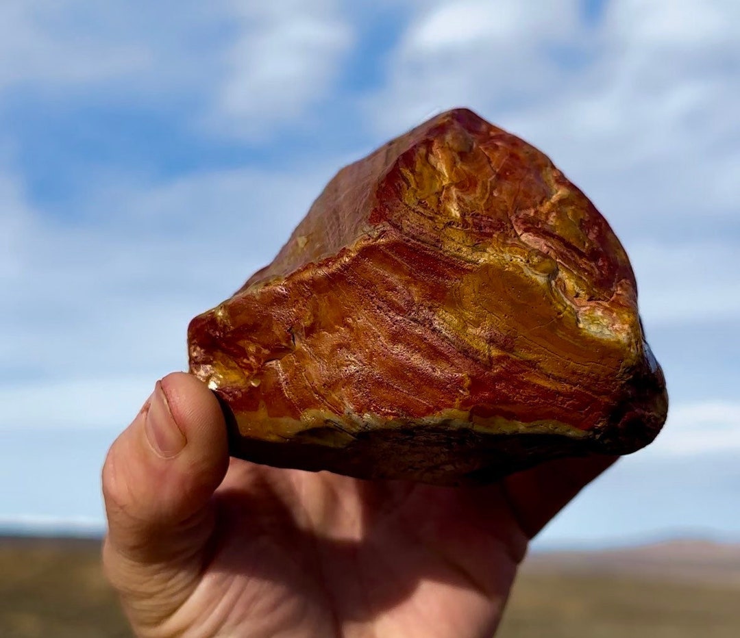 Red Script Jasper Large Yellow Red Banded Jasper Ethically - Etsy