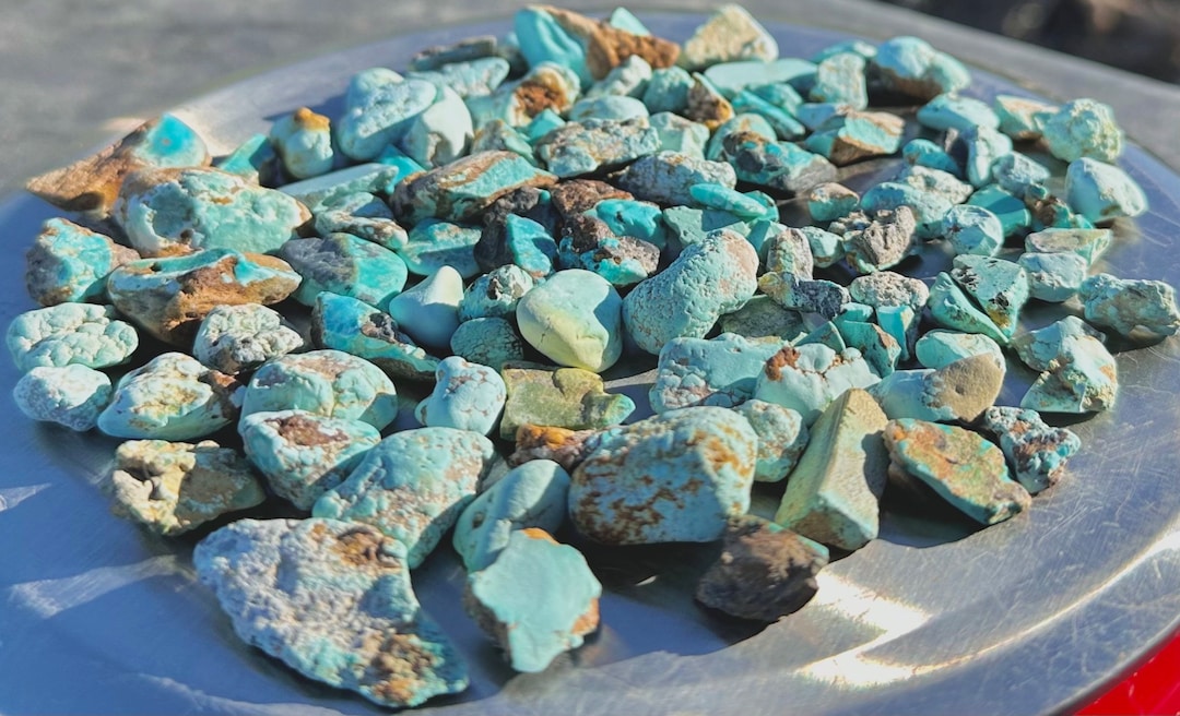 2000 Carats Turquoise Lot Rough Rare Royston Old Stock Open Pit Mines ...
