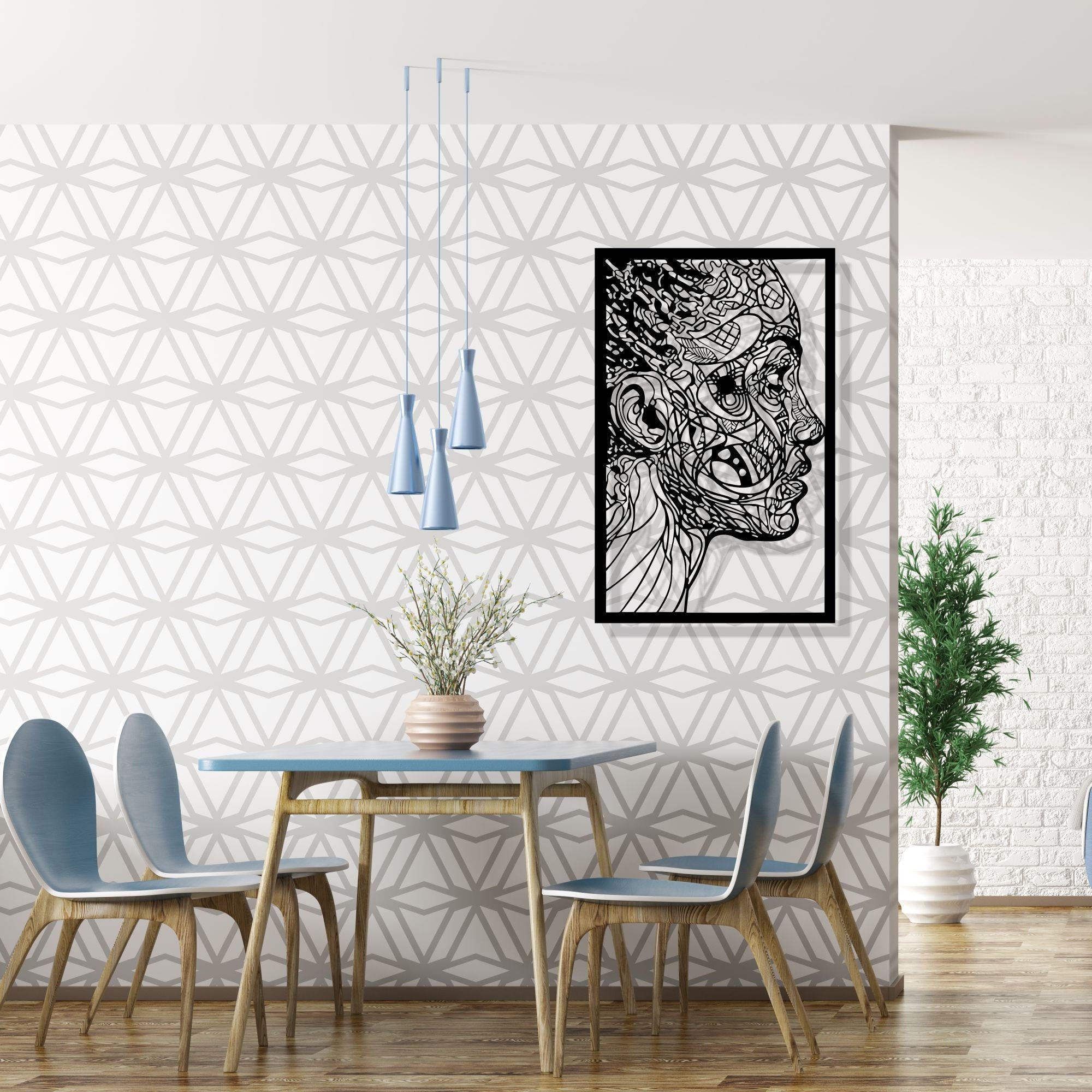 Zen Girl Laser Cut File,cnc Route File,wall Art,zen Girl Dxf File,zen ...