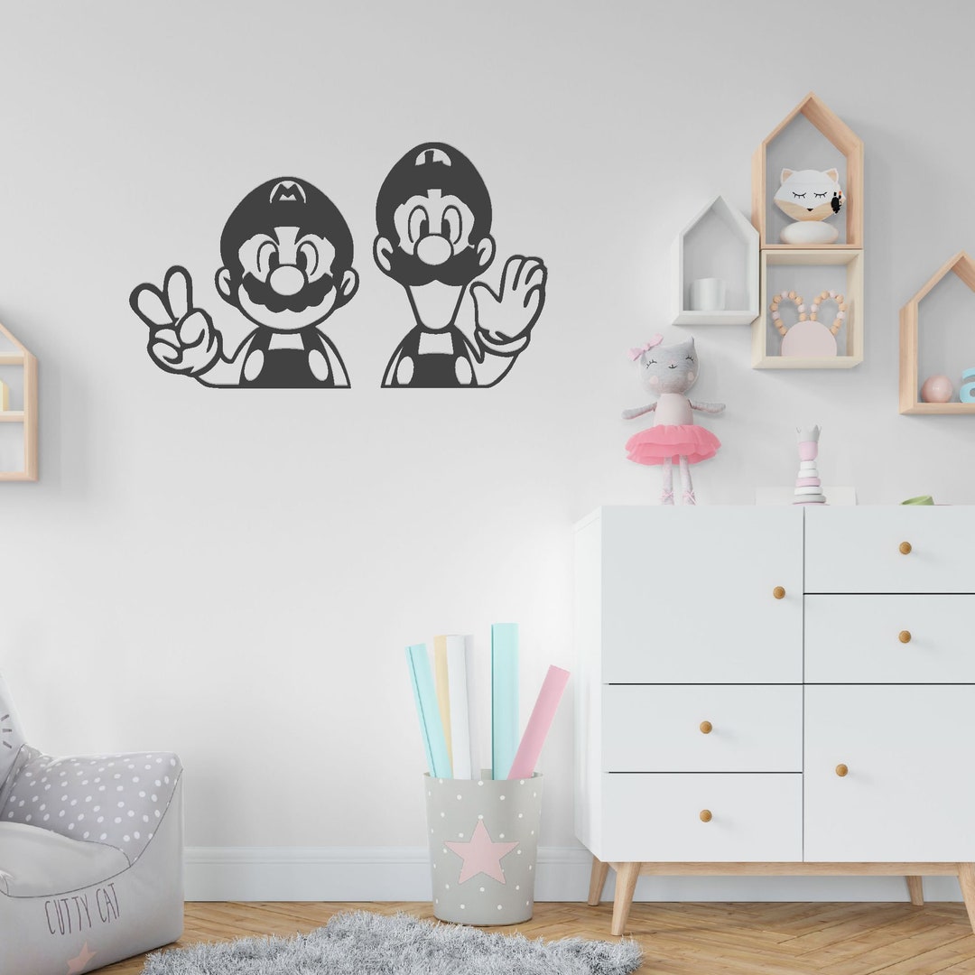 Mario and Luigi Laser Cut File,super Mario Svg Files,cnc Route File ...