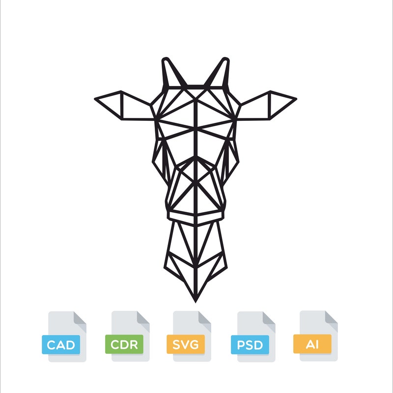 Geometric Giraffe - Etsy