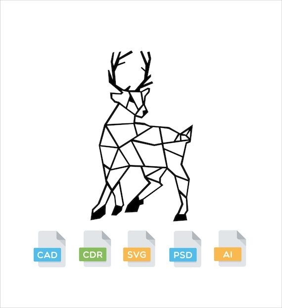 Deer Wall Art Cnc Dxf Vectorel Cutting File Ready for Laser | Etsy