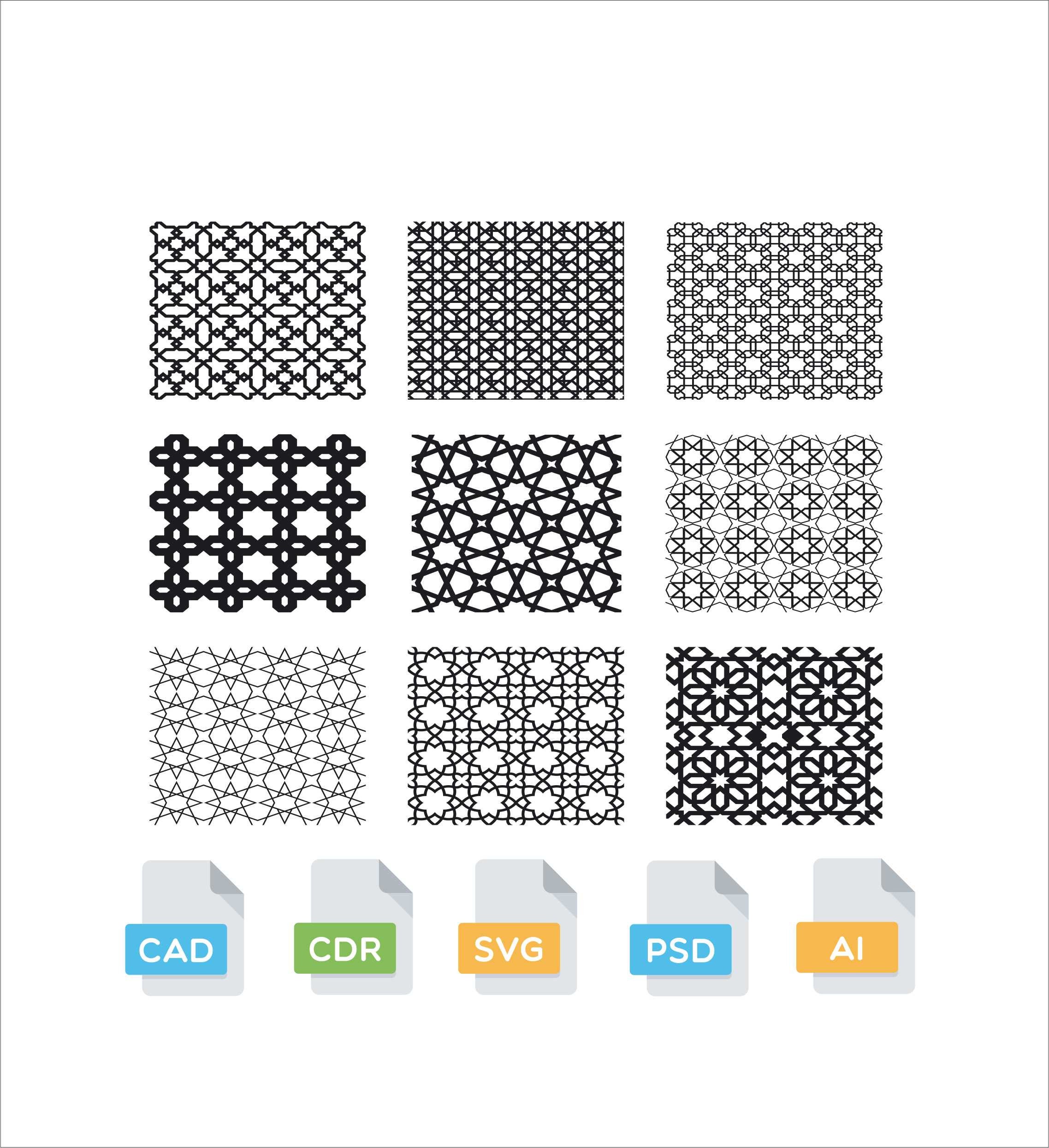 Islamic Pattern,vectorel Plasma Cut,,islamic,laser Cut File,cnc Route ...