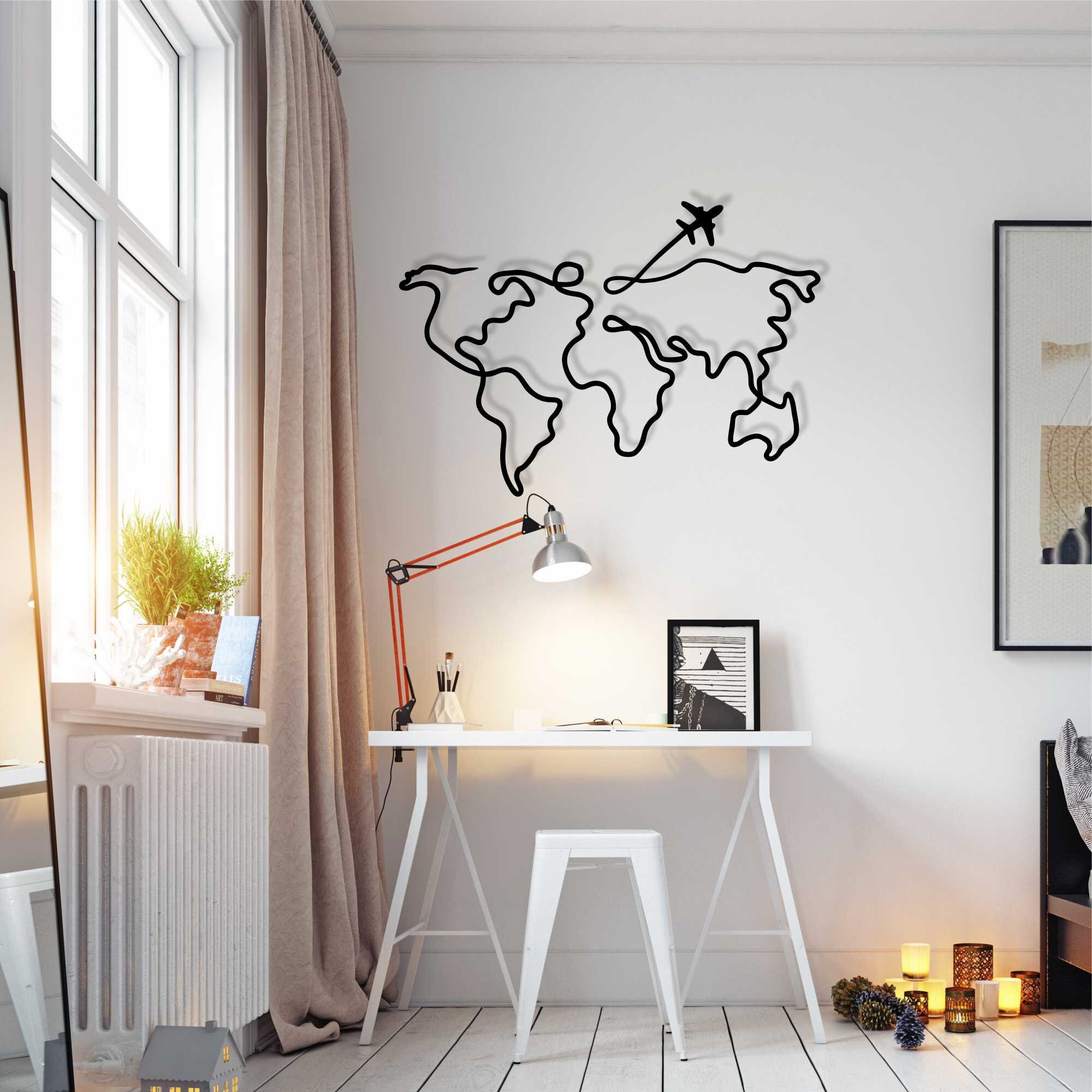 World Map Laser Cut File,cnc Route File,wall Art,world Map Dxf File ...
