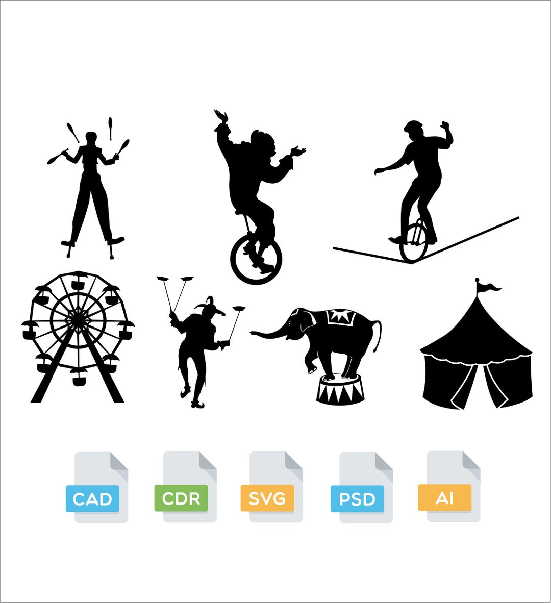 Circus Digital Download,circus Svg,circus Dxf,instant Download,circus ...