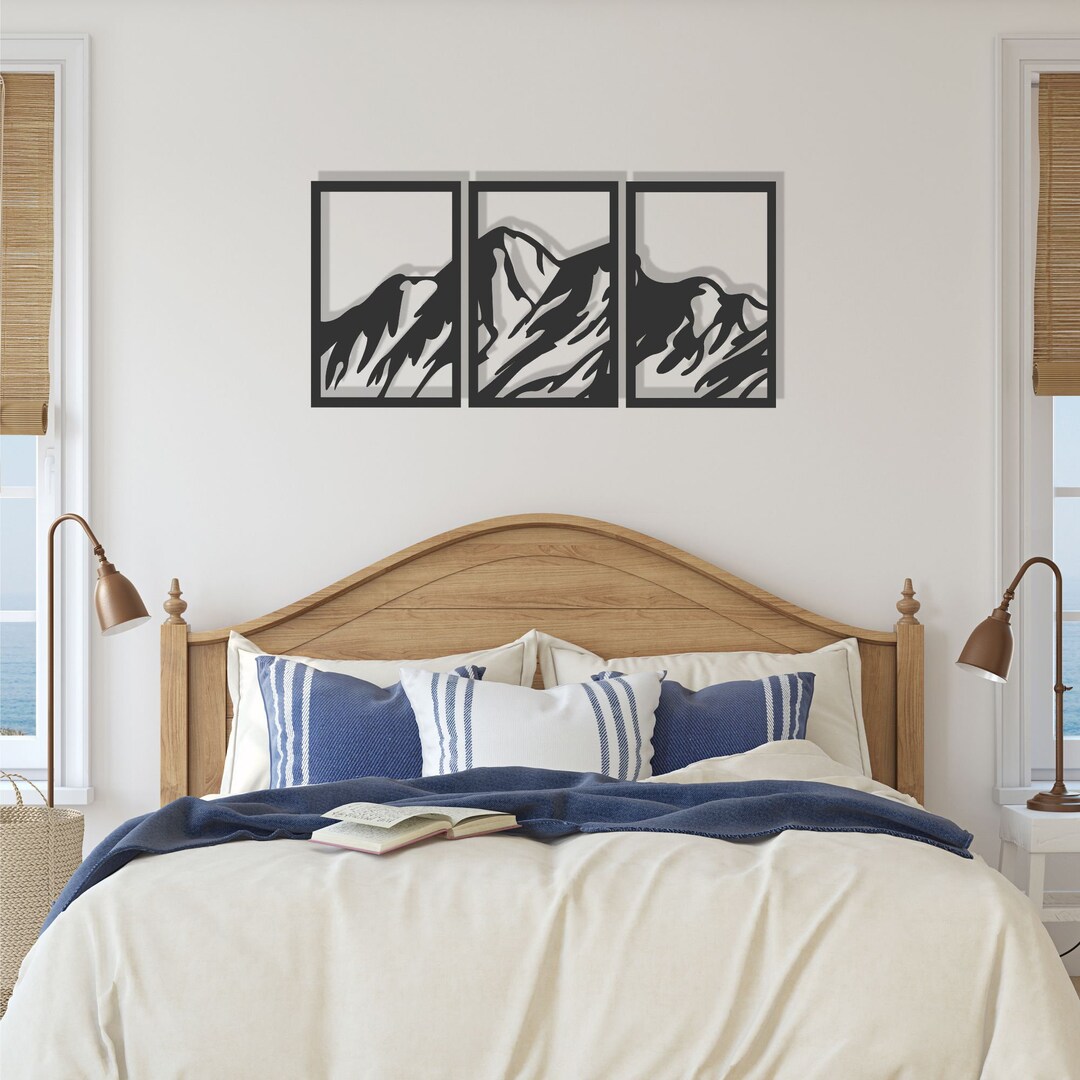 Mountain Laser Cut File,cnc Route File,wall Art Panel,dxf File,mountain ...