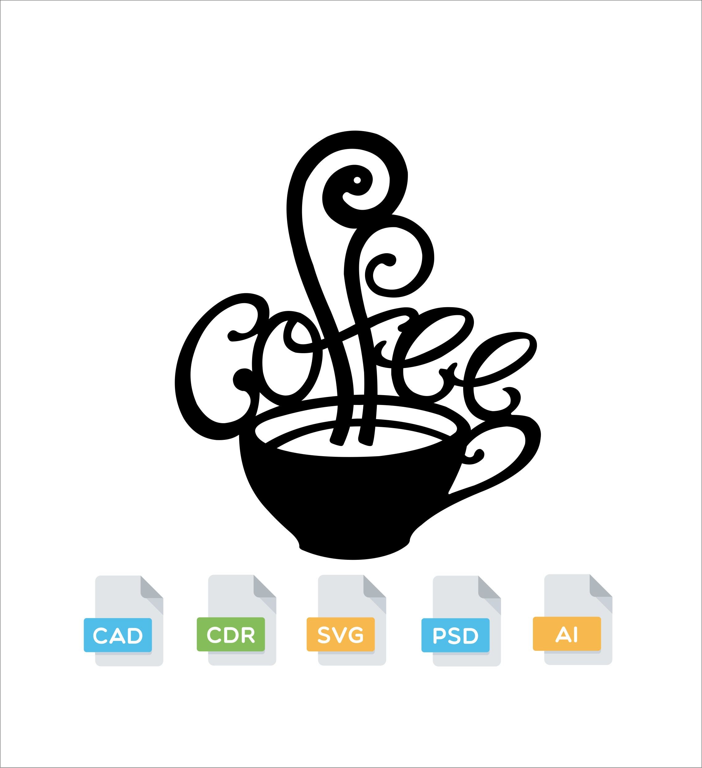 Coffee Wall Panel Set Laser Cut File,cnc Route File,wall Art,coffee Dxf ...