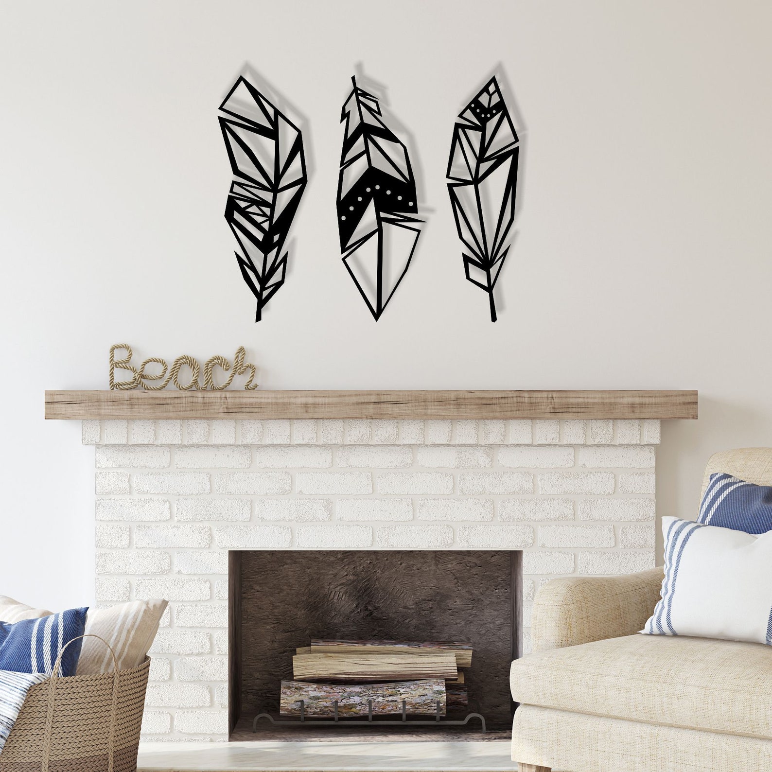 Feather Wall Art Cnc dxf Vectorel Cutting File Ready for - Etsy