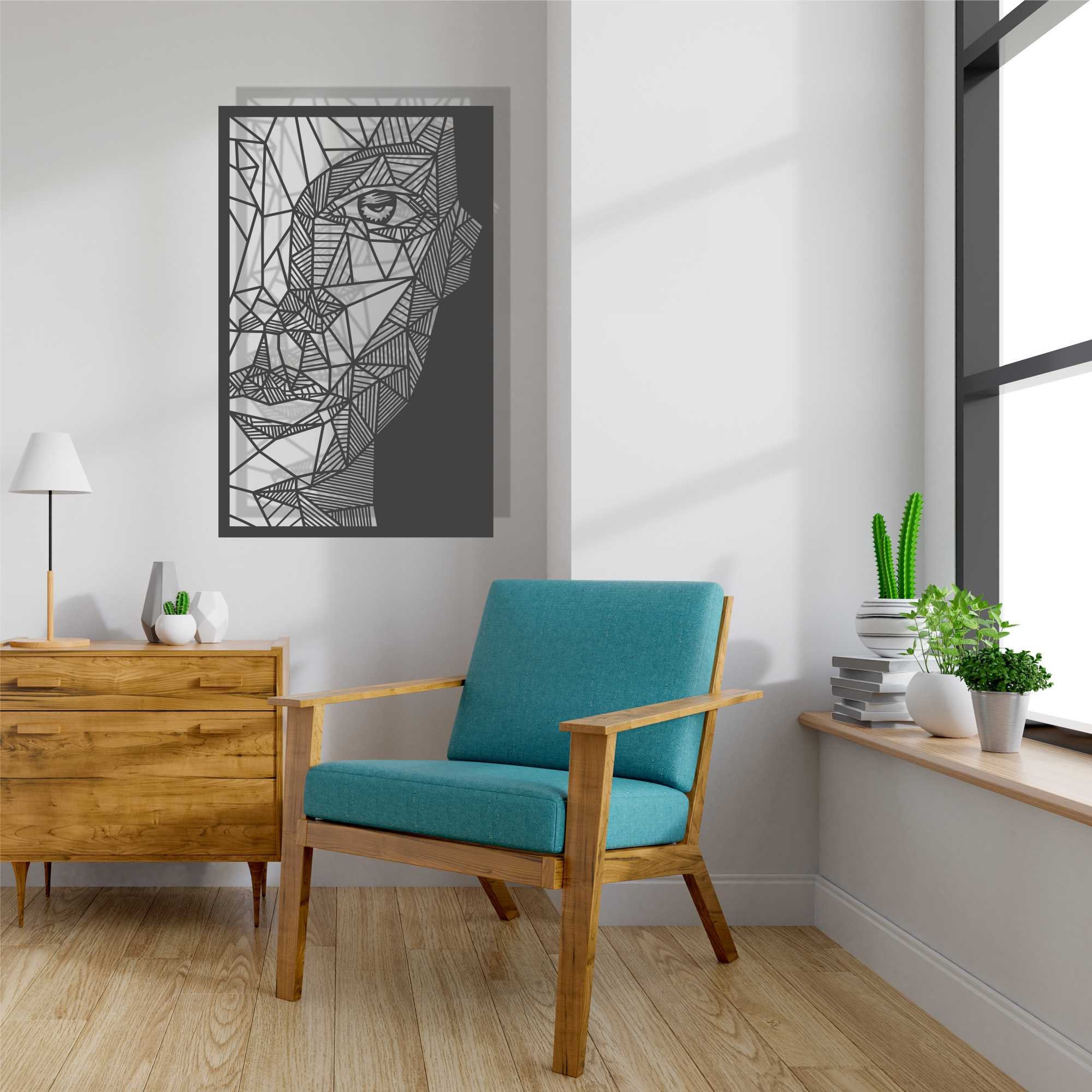 Geometric Woman Face ,laser Cut File,cnc Route File,wall Art,woman Face ...