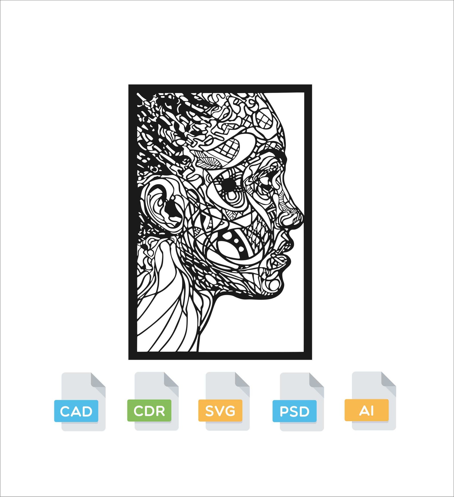 Zen Girl Laser Cut File,cnc Route File,wall Art,zen Girl Dxf File,zen ...