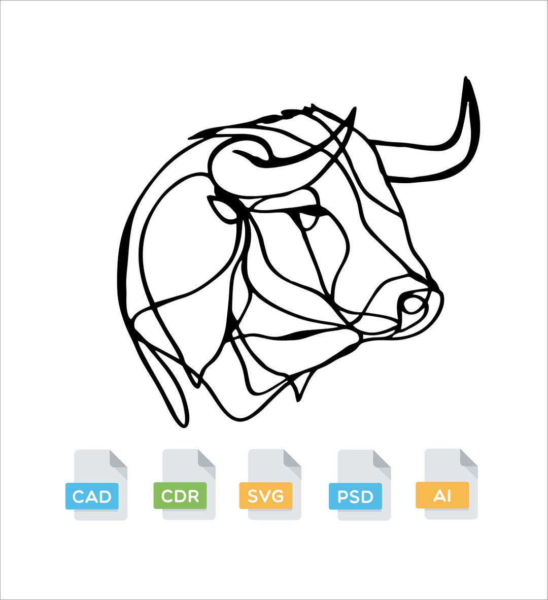 Buffalo Silhouette Wall Art Cnc Dxf Vectorel Cutting File Ready for ...