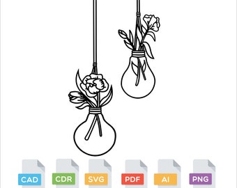 Light Bulb Dxf File - Etsy