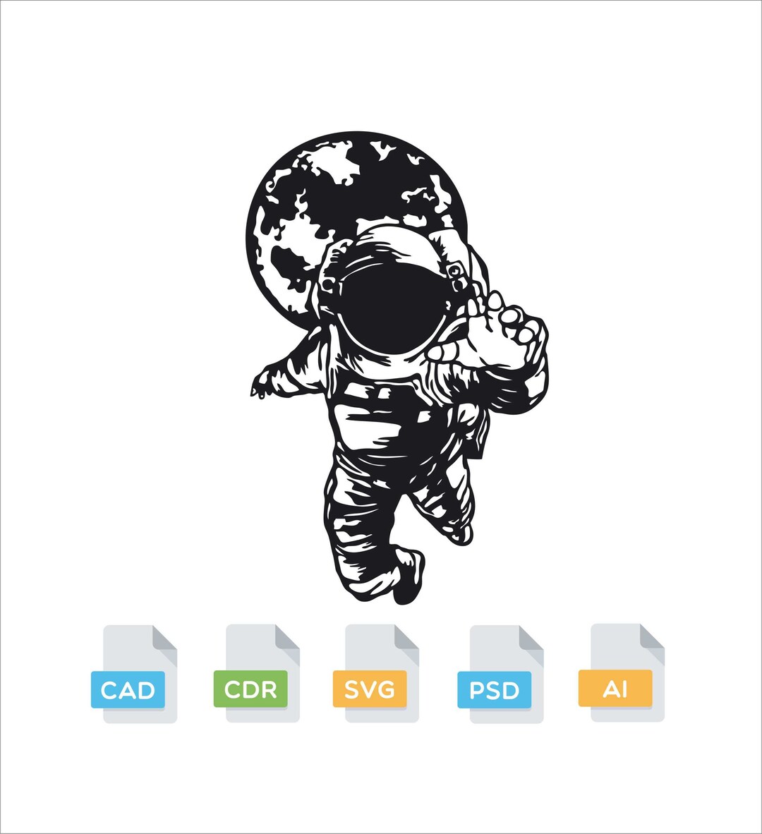 Astronaut,laser Cut File,cnc Route File,wall Art Panel,dxf File,svg ...