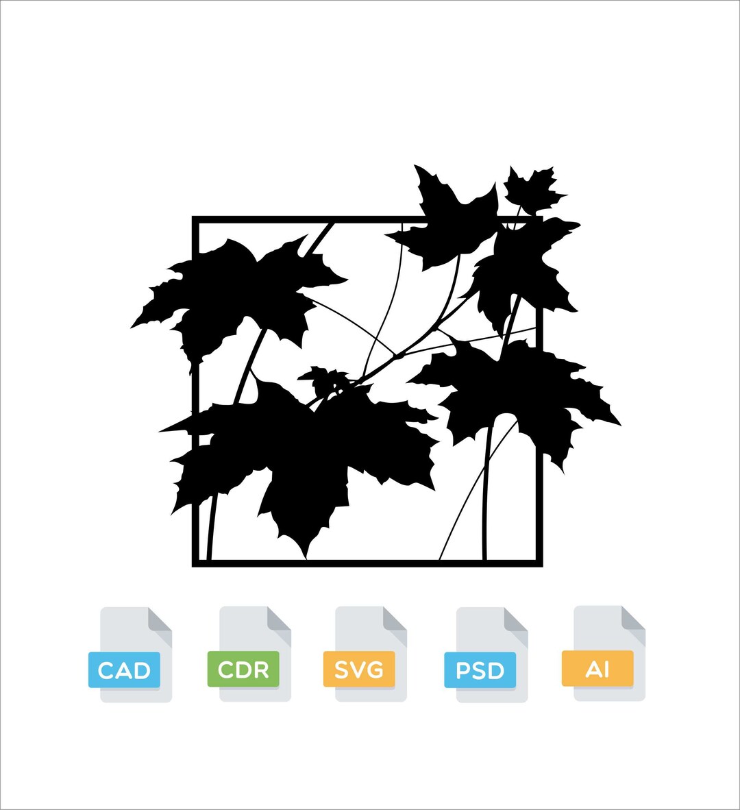 Autumn Silhouette Wall Art Cnc Dxf Vectorel Cutting File Ready for ...