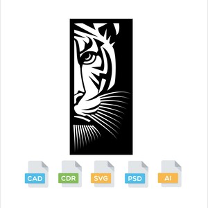 Tiger Head,laser Cut File,cnc Route File,wall Art Panel,dxf File,svg ...