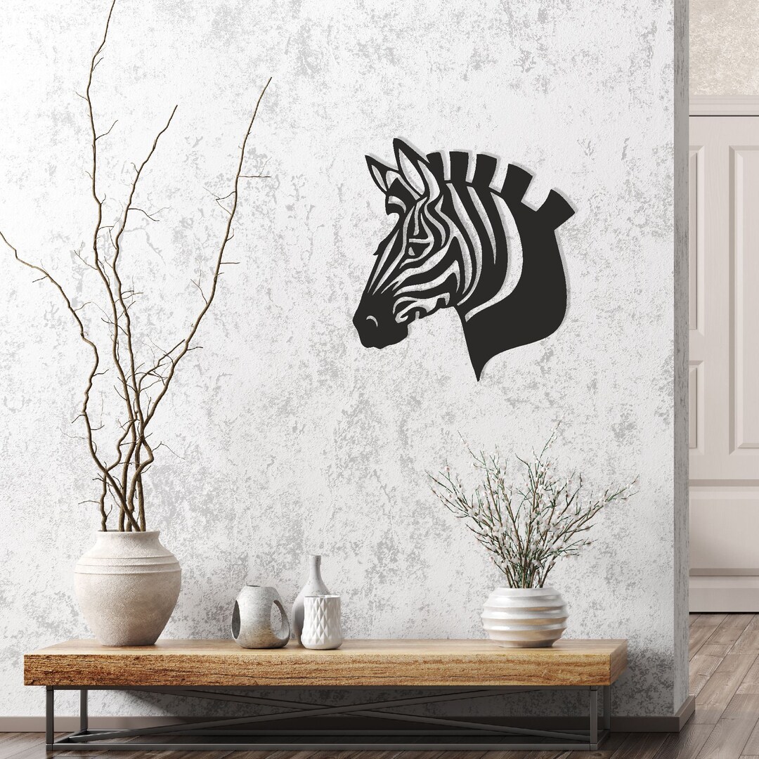 Zebra Laser Cut File,cnc Route File,zebra Wall Art,zebra Dxf File,zebra ...