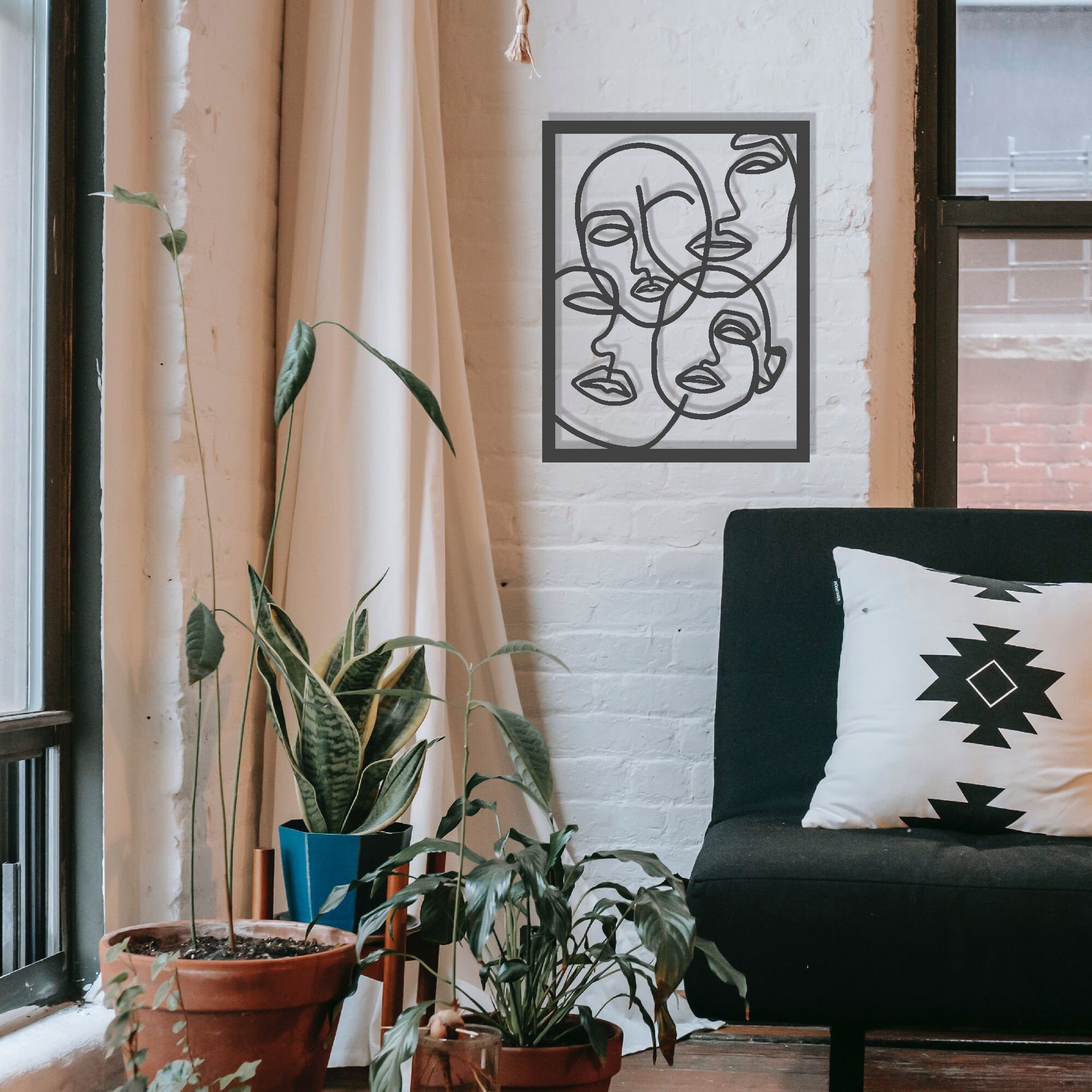 Picasso Faces Line Art Laser Cut File,picasso Laser Cut File,cnc Route ...