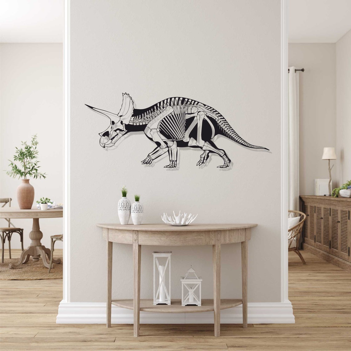 Dinosaurs Triceratopswall Art Cnc Dxf Vectorel Cutting File - Etsy
