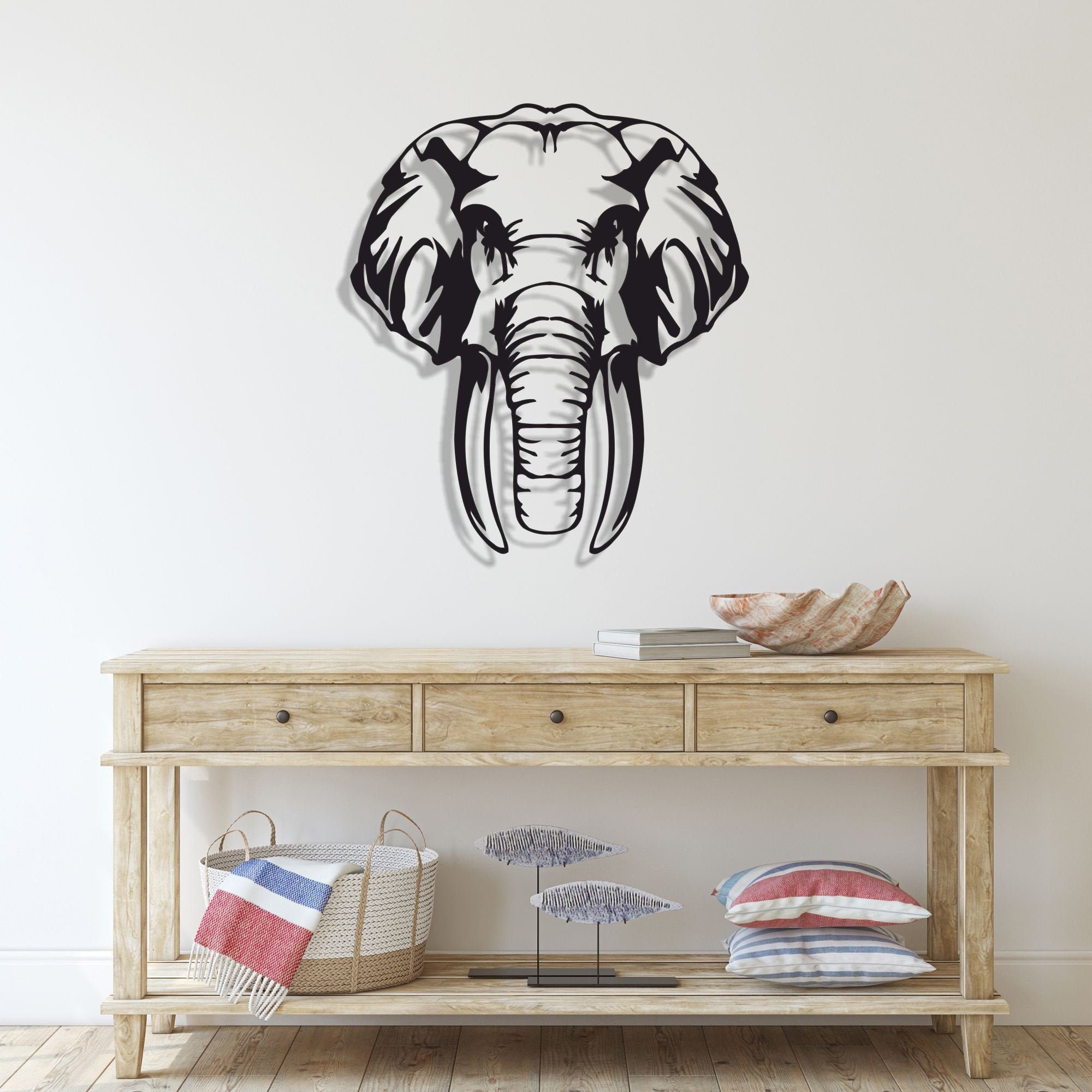 Elephant Laser Cut File,cnc Route File,elephant Wall Art,elephant Dxf ...