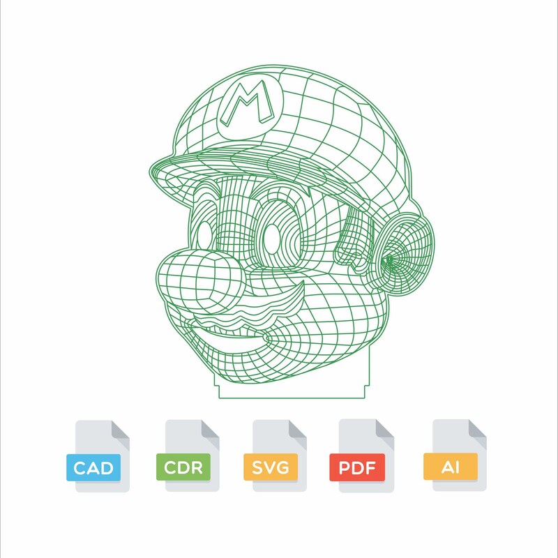 Mario Lamp - Etsy