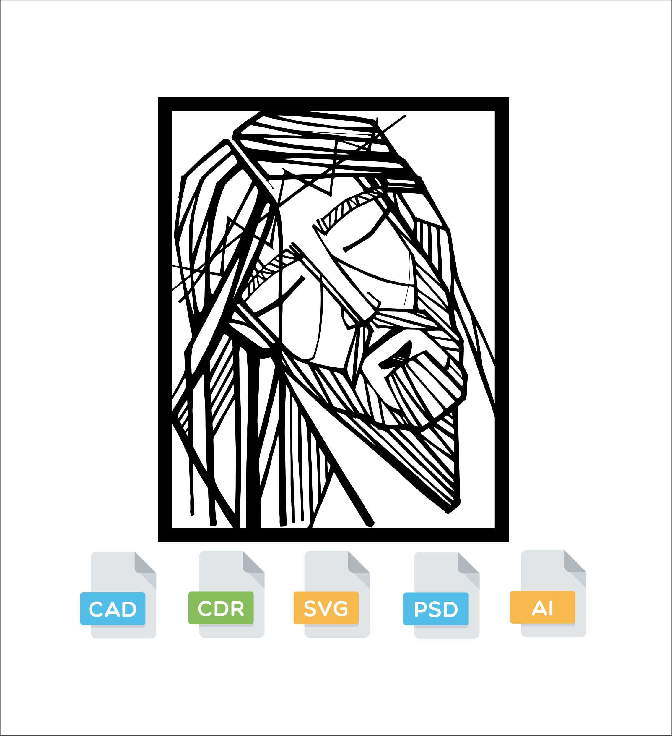 Jesus Laser Cut Filecnc Route Filejesus Svg Filejesus Dxf - Etsy