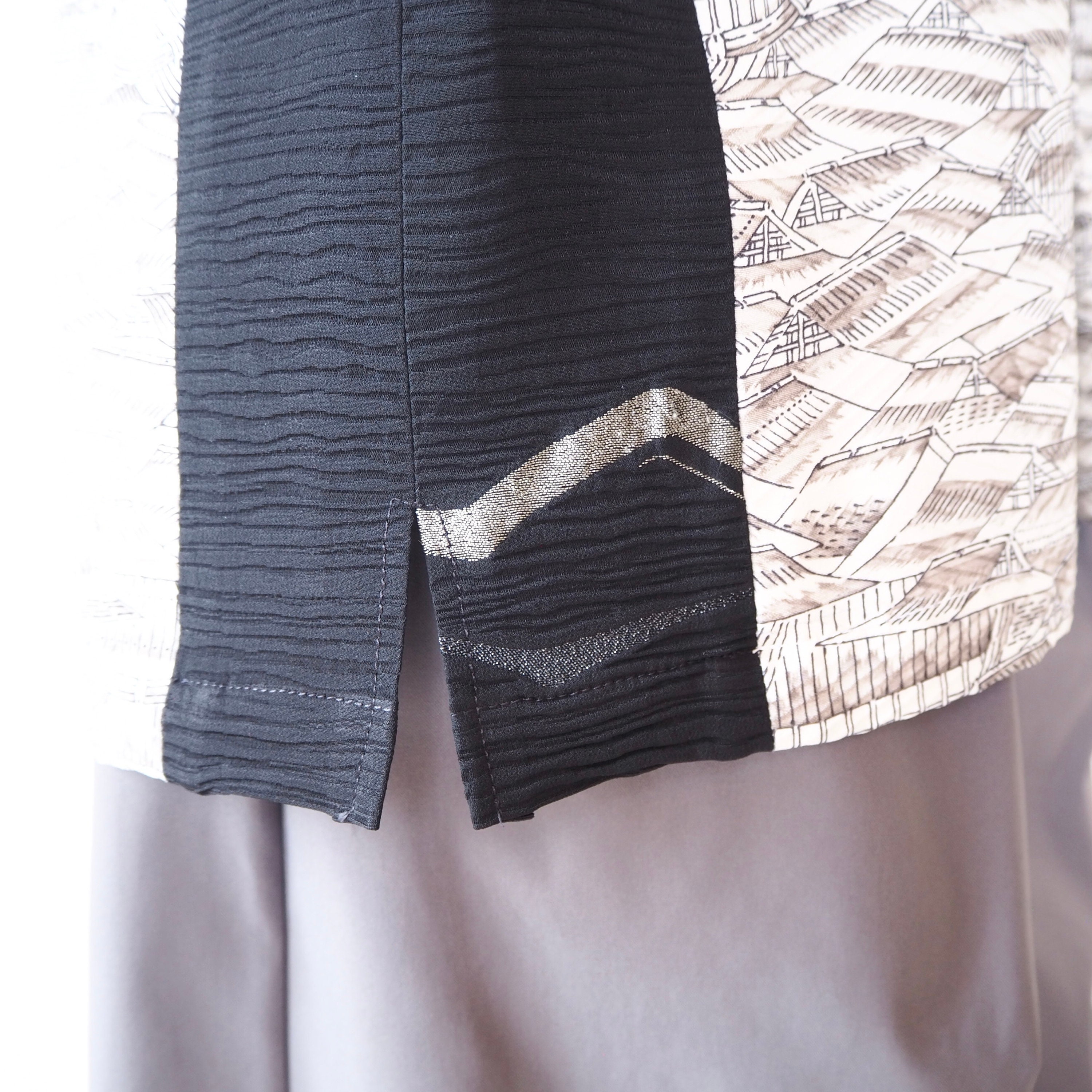 Japanese Vintage Kimono Shirt Men Size L, Upcycle Kimono Clothing, Silk ...