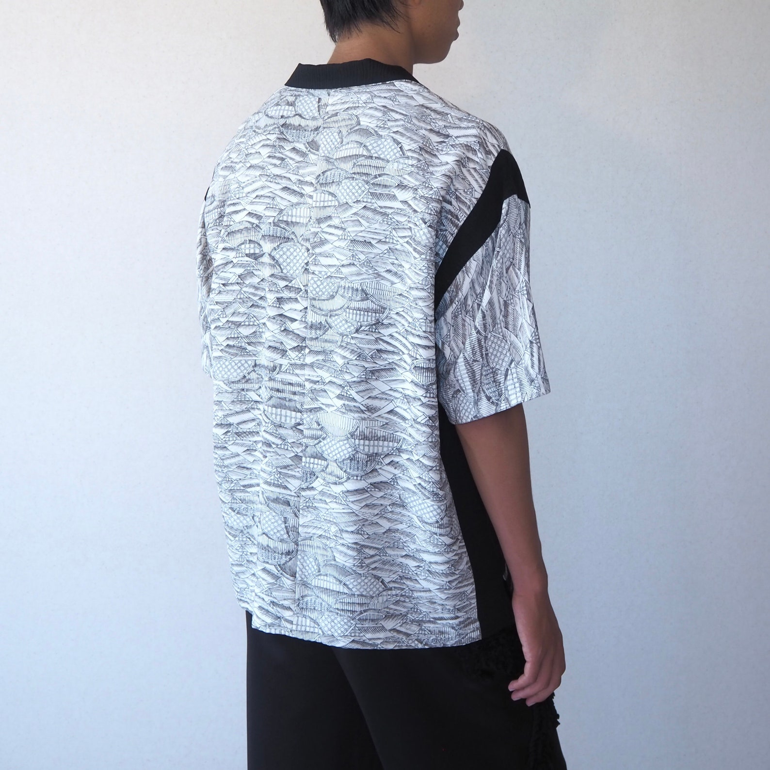 Japanese Vintage Kimono Shirt Men Size L, Upcycle Kimono Clothing, Silk ...