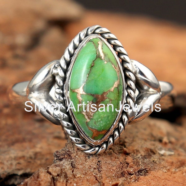 Green Turquoise Ring - Etsy