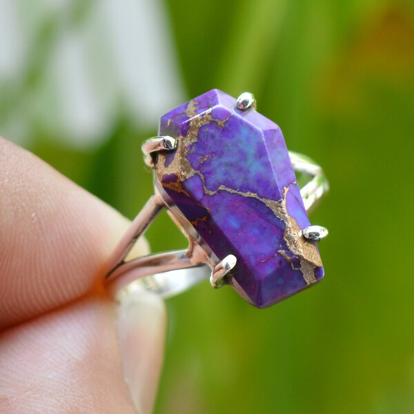 Purple Gem Ring - Etsy