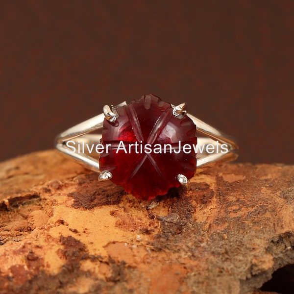 Red Jade Ring - Etsy